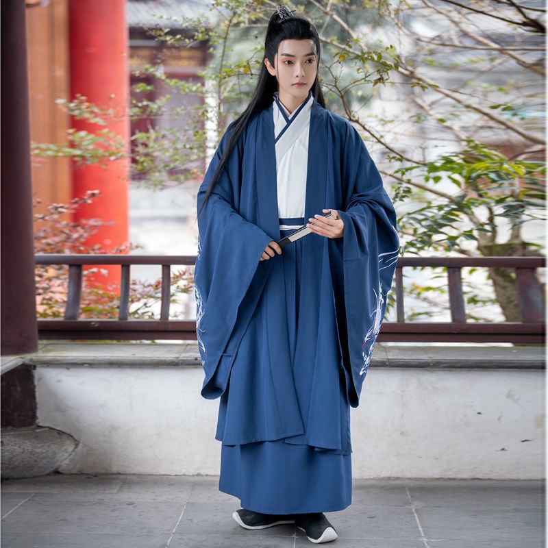 new Jinghua original Hanfu men's genuine male chivalrous black student ...