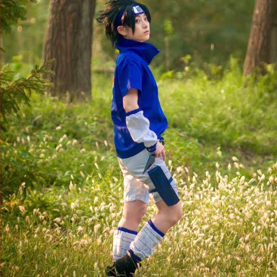 Anime Naruto Uchiha Sasuke Costume Halloween Cosplay Clothing set ...