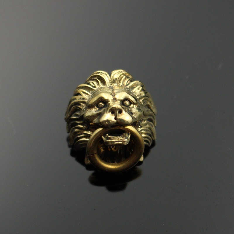Pure Copper Lion Button Bit Ring Money Cloth Wallet DIY Live Red ...