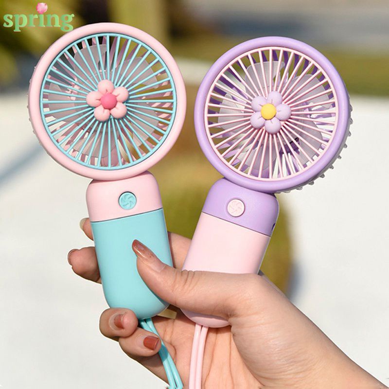Cute Mini Portable Small Fortable Handy Fan Electri USB Rechargeable ...