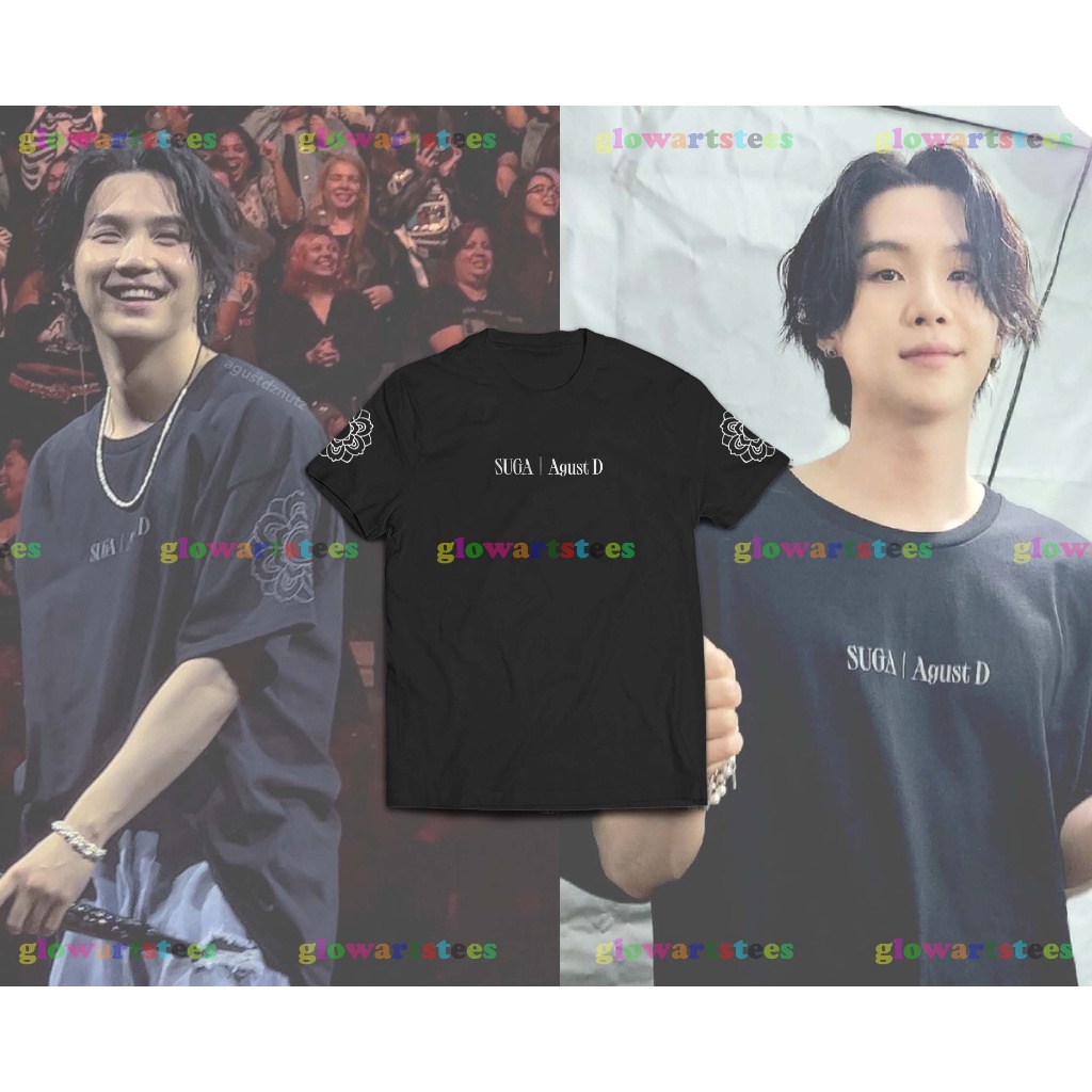 BANGTAN SUGA D Japanese letter pattern printing suitable for men and ...