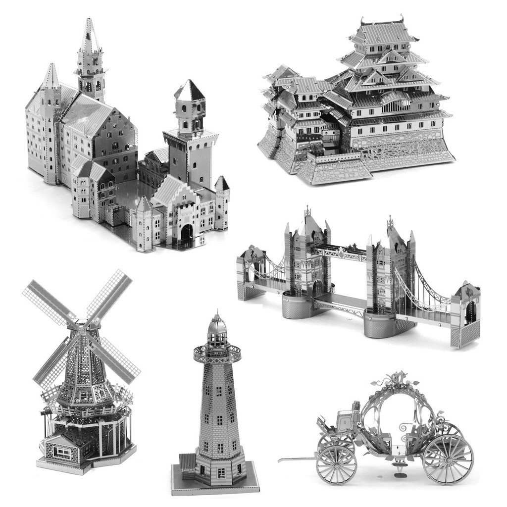 3D Metal Puzzle World Famous Building White House Burj Khalifa Tower ...