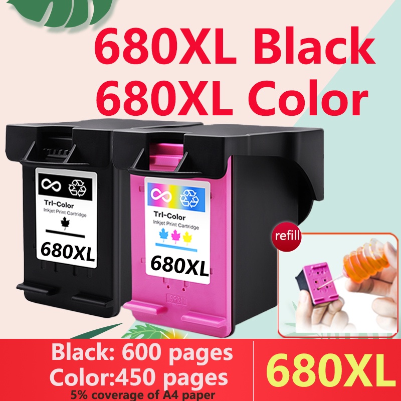Compatible HP 680XL HP 680 Ink Cartridge HP XXL680 Black HP 680 Color ...