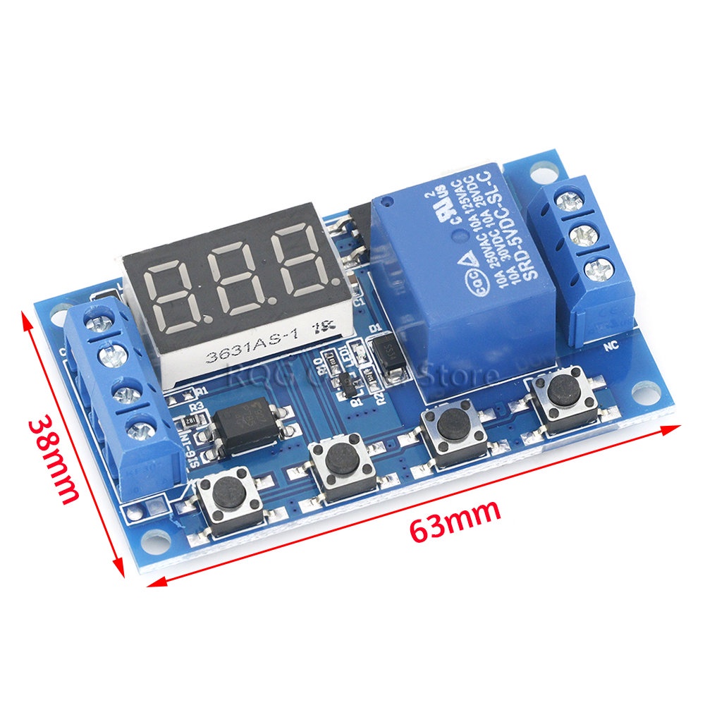 DC 6-30V Support Micro USB 5V LED Display Automation Cycle Delay Timer ...