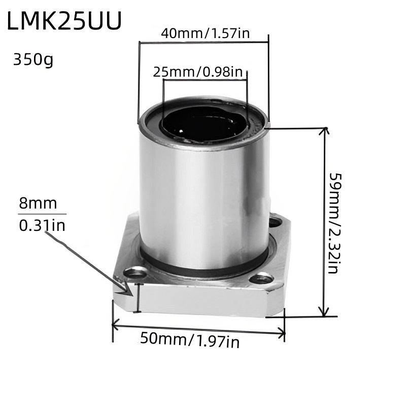 LMK6/8/12/16/20/25UU Square Flange Linear Ball Bearing | Shopee Philippines