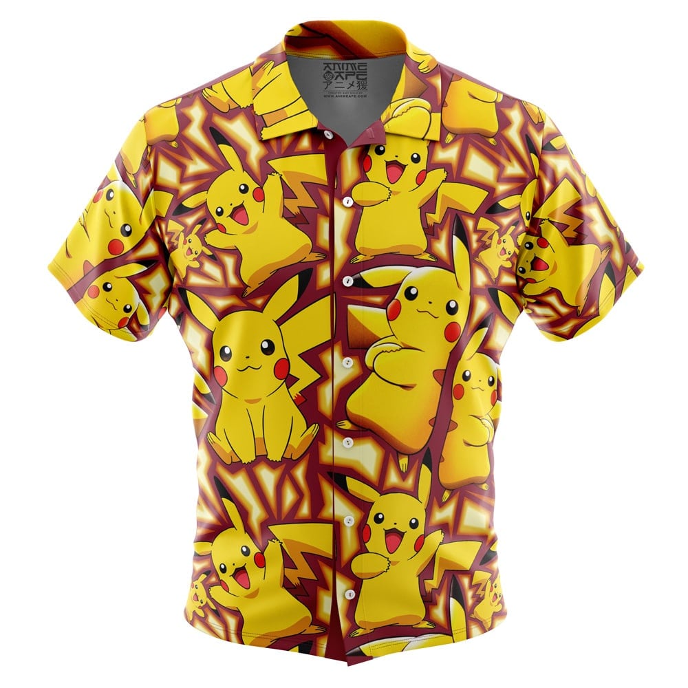 Pikachu Pokemon Button Up Hawaiian Shirt | Shopee Philippines