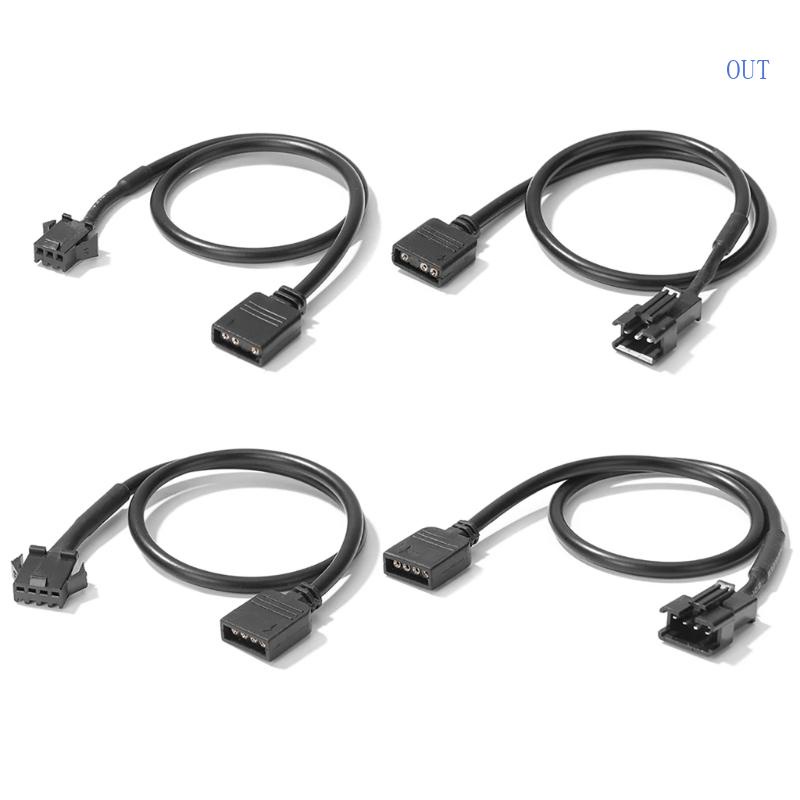 OUT 5V 3Pin 12V 4Pin RGB Adapter Conversion Cable for PC Computer ...