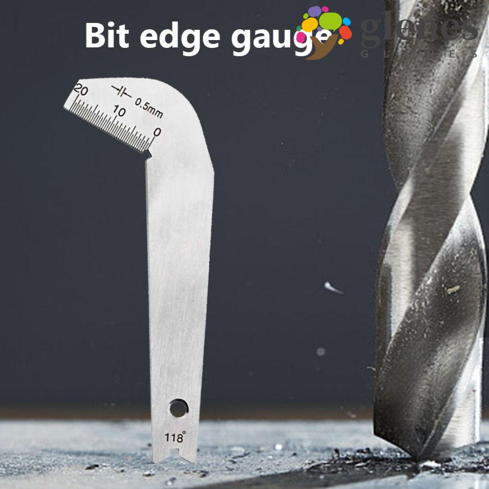 GLENES Drill Template Gauge, Steel Gauging Drill Bits Angle Gage, Front ...