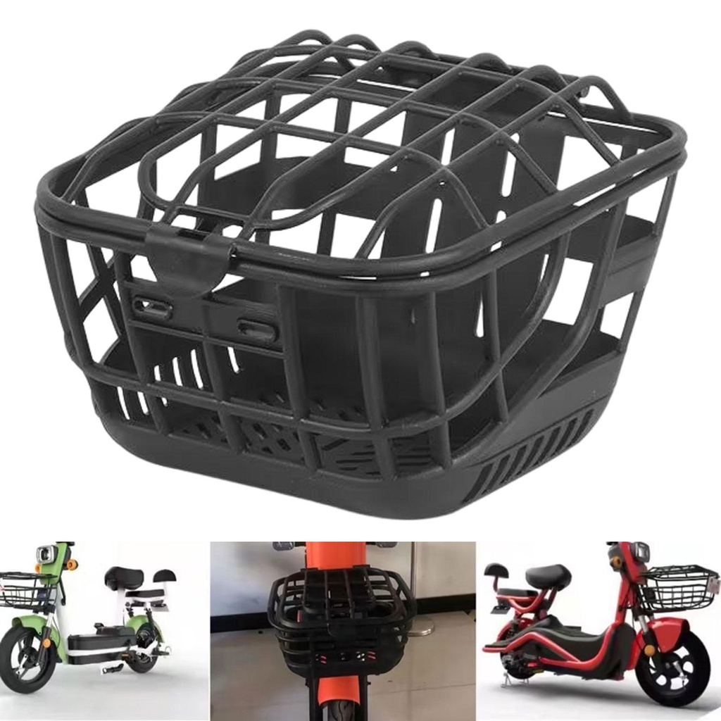Front Bike Basket Front Basket Bike Storage Basket with Lid for ...