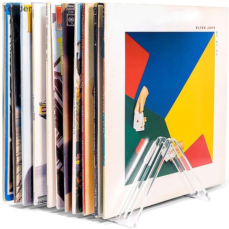 [Shyvana] 12 Slots Acrylic Vinyl Desktop Record Display Rack StandCD ...
