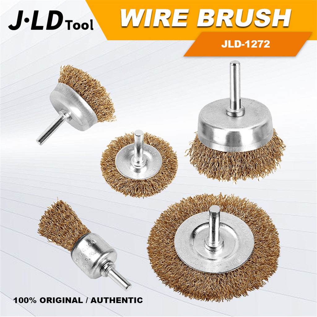 JLD 5PCS Steel Wire Polishing Wheel Grinder Cleaning Brush Tool Gold ...