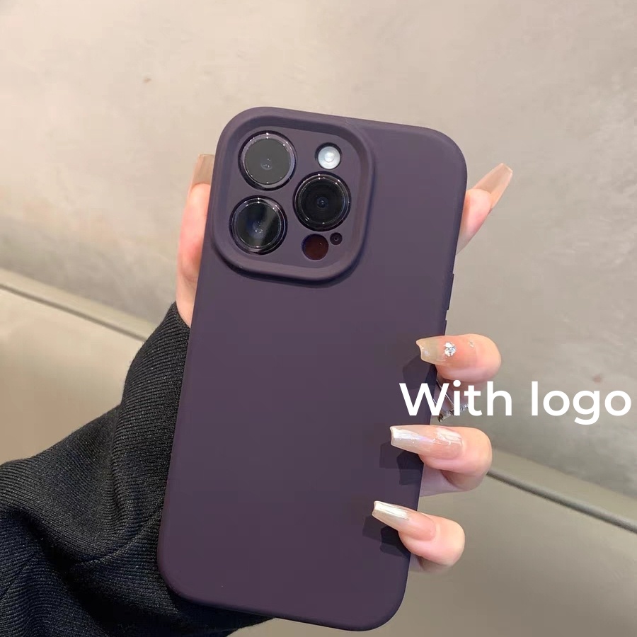 Deep purple Silicone Cover for iPhone 16/15 14 Pro Max 13 12 11 Promax ...