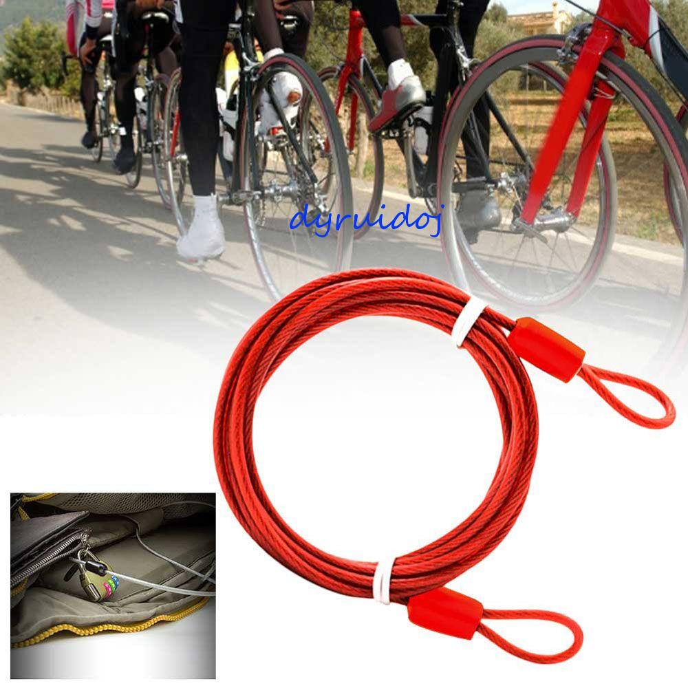 DYRUIDOJ Bicycle Lock Wire Universal 2m Anti Theft Steel Wire Rope ...