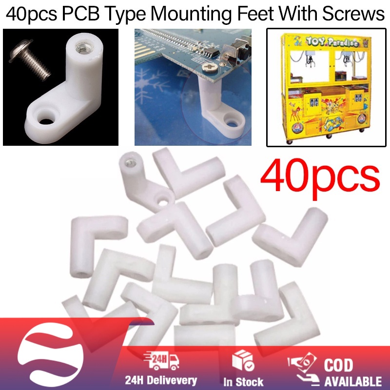 40Pcs/Set L Type PCB Mounting Feet with Screw for Arcade JAMMA MAME ...