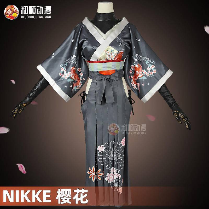 GODDESS OF VICTORY: NIKKE cos Cherry Blossom cosplay kimono ninja women ...