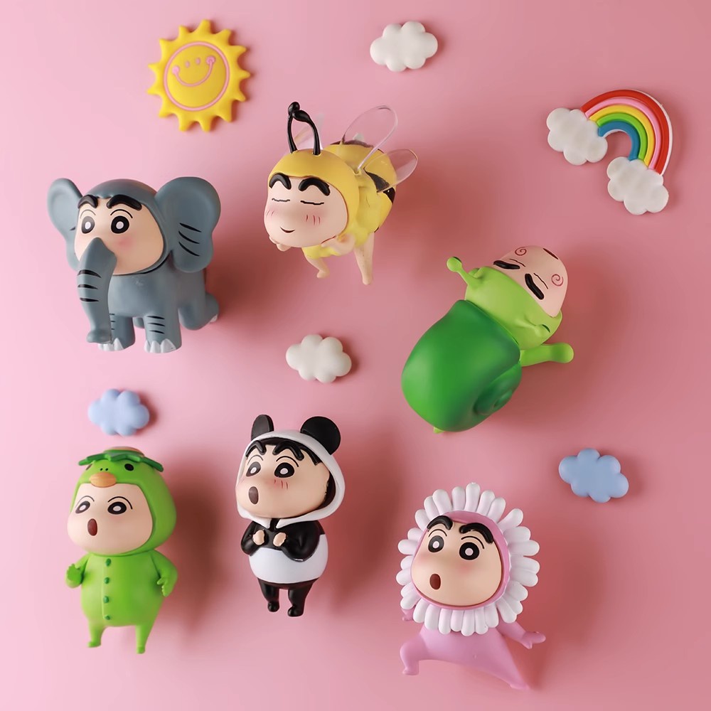 1 Set Cartoon Refrigerator Magnet Cute Crayon Shin-chan Pattern Cosplay ...