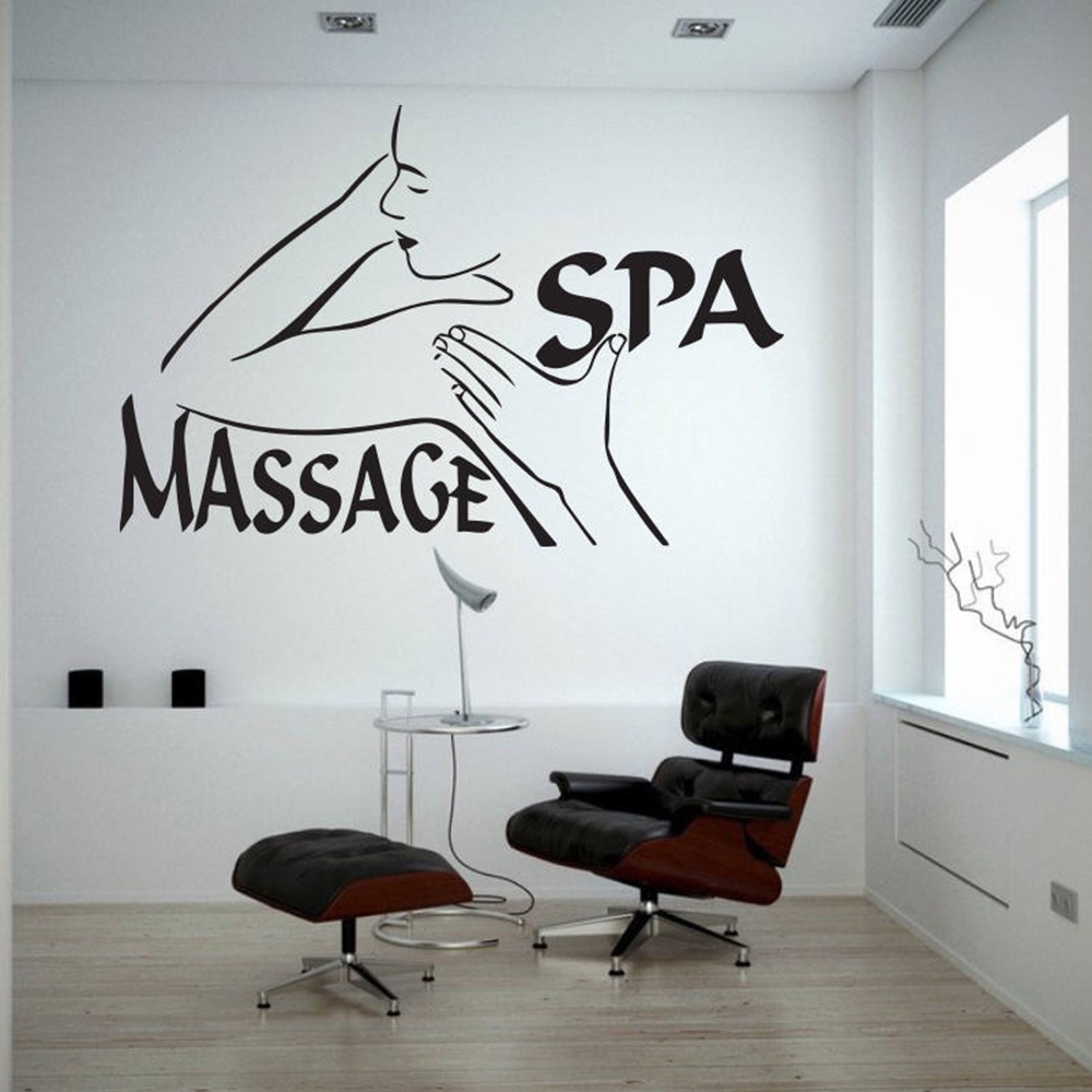 Wall Decal Spa Massage Mural Vinyl Stickers Art Beauty Salon Wall ...