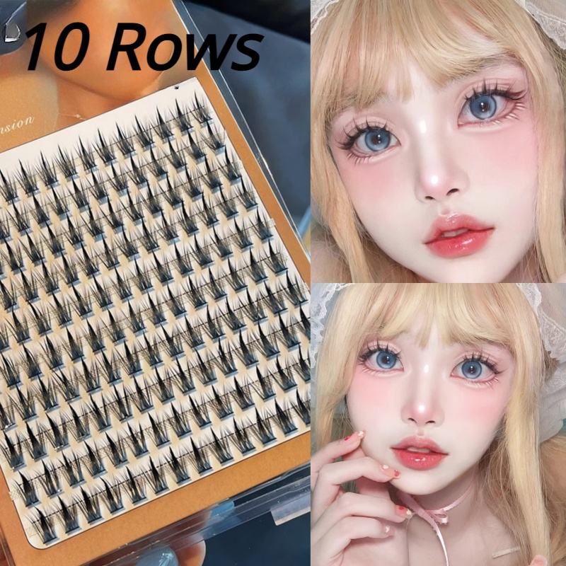 13Styles Ready Stock 10Rows Single Cluster Lazy Eyelashes Little Devil ...