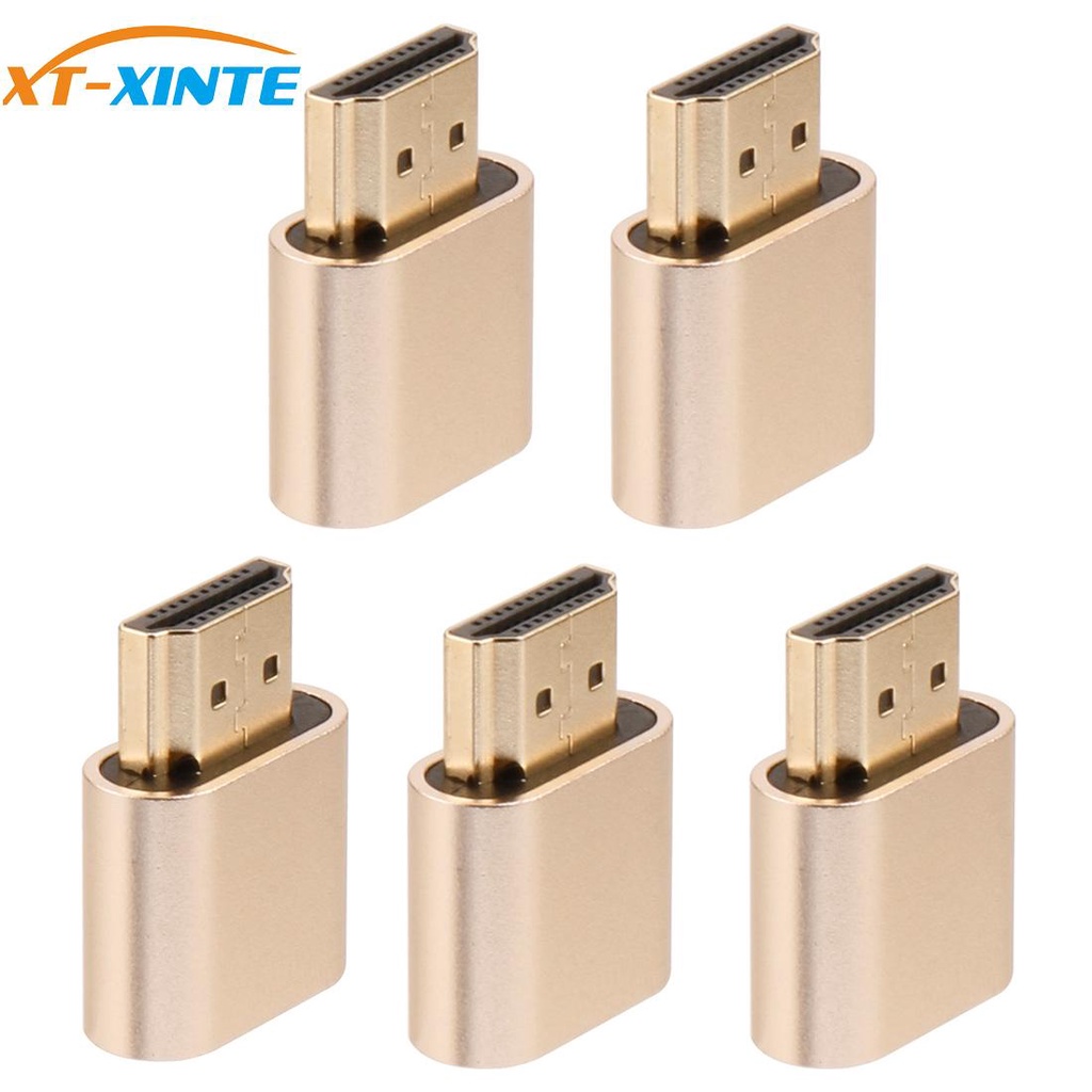 XT-XINTE 5pcs VGA Virtual Display Adapter DDC EDID Dummy Plug Headless ...