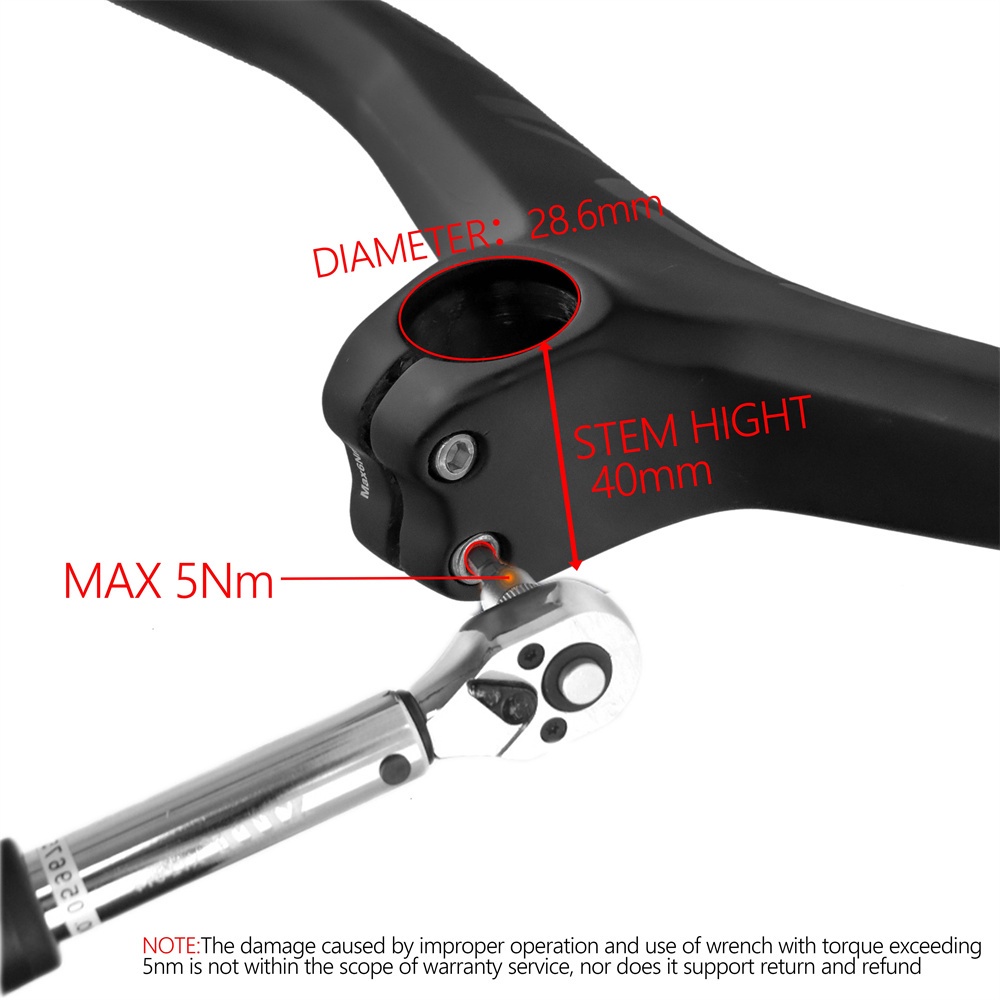 KOCEVLO Carbon Bicycle Handlebars Riser -17 Degree One-Shaped Bar Mtb ...