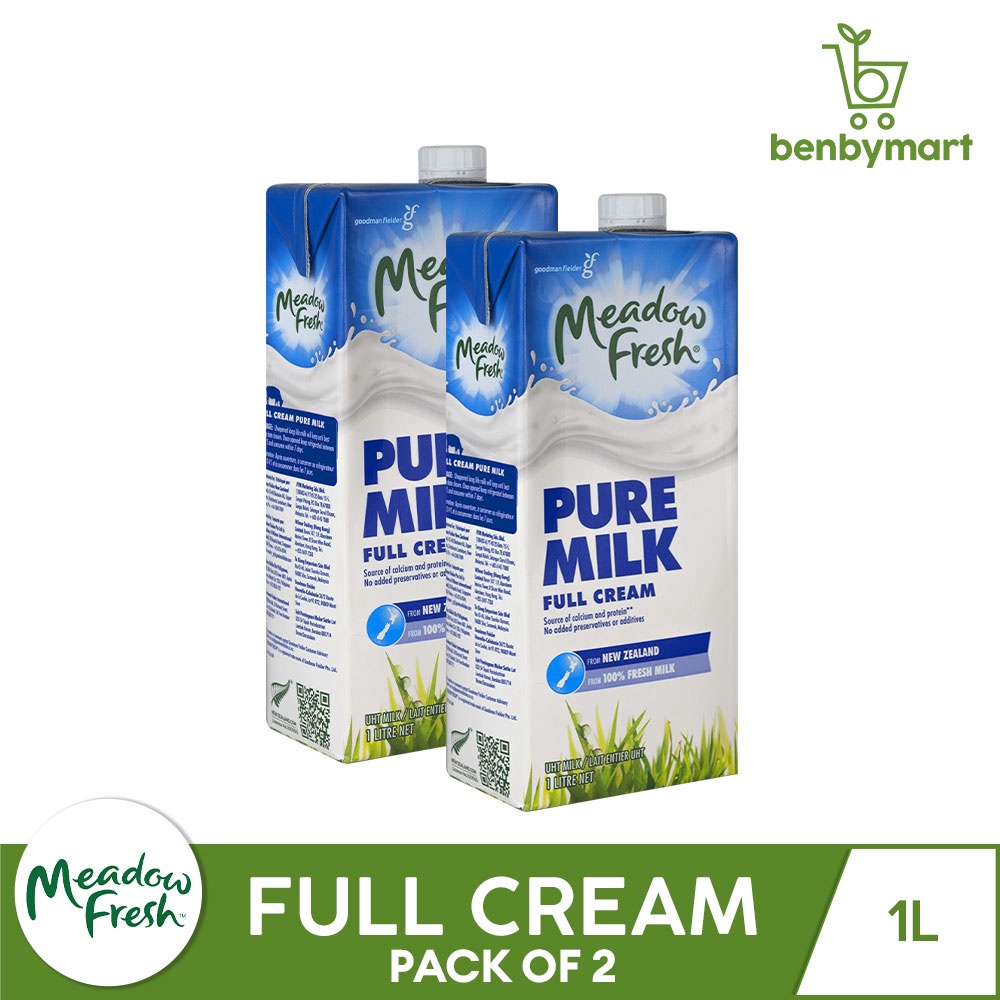 Meadow Fresh Full Cream Pure Milk 1L (2-Pack) | Shopee Philippines