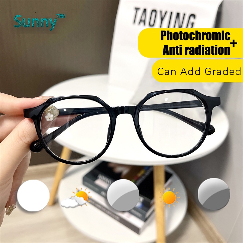 Sunny Photochromic Anti Radiation Eye Graded Glasses For Women Men Anti Sunlight UV400 ...