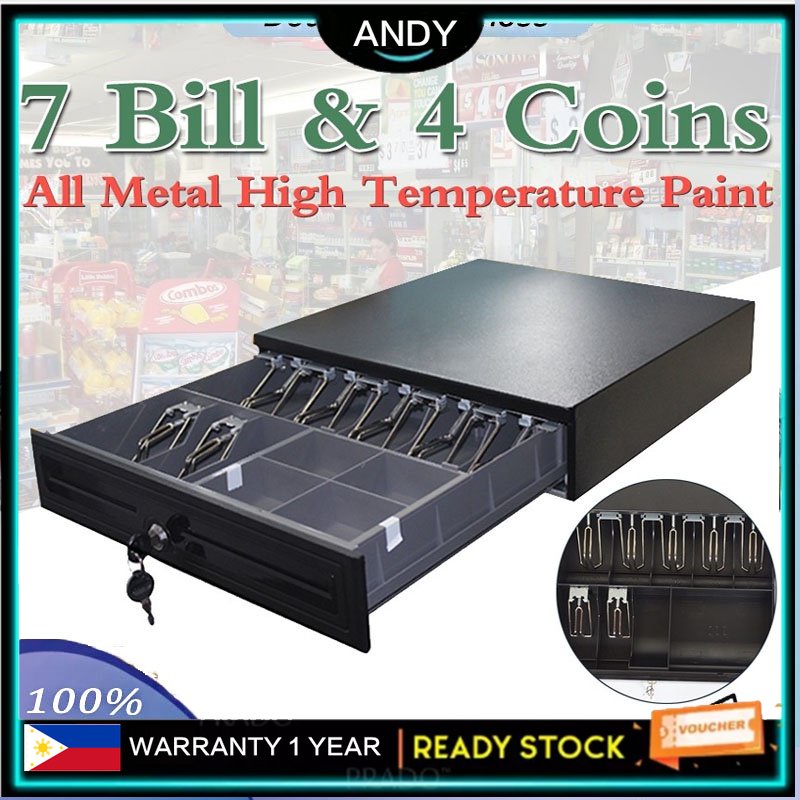 Metal 7 Bill 4 Coins High Temperature Paint Cash Drawer Cash Register ...