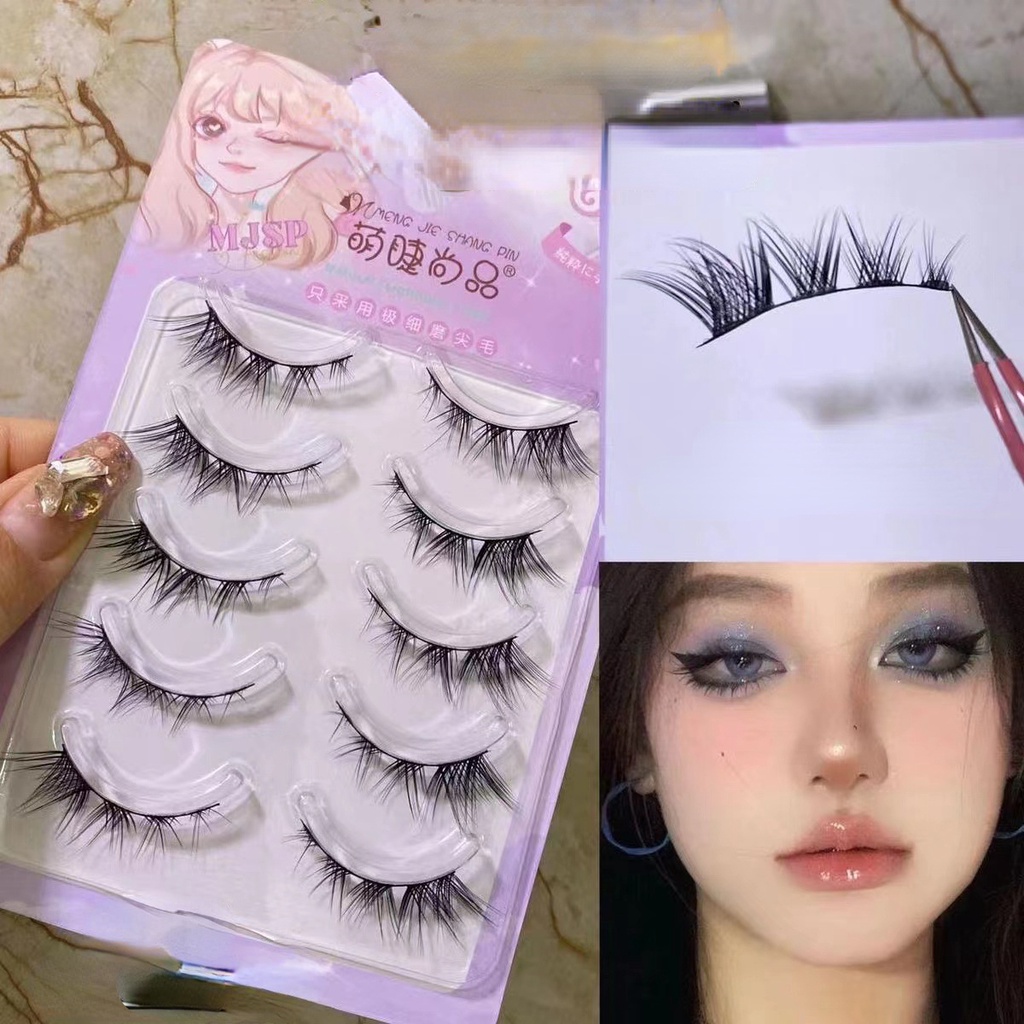 MengJieShangPin 5 Pairs Thai Style Fox Eyes Eyes Eyelashes Pure Wild ...
