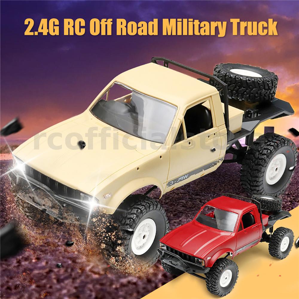 WPL C14 upgrade 1/16 2.4G 4WD Off Road RC Car Rock Crawler Truck With LED Full Proportional ...