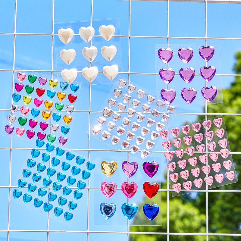 Love 3D Gem Stickers Children Diamond Sticker Acrylic Crystal Sticker ...