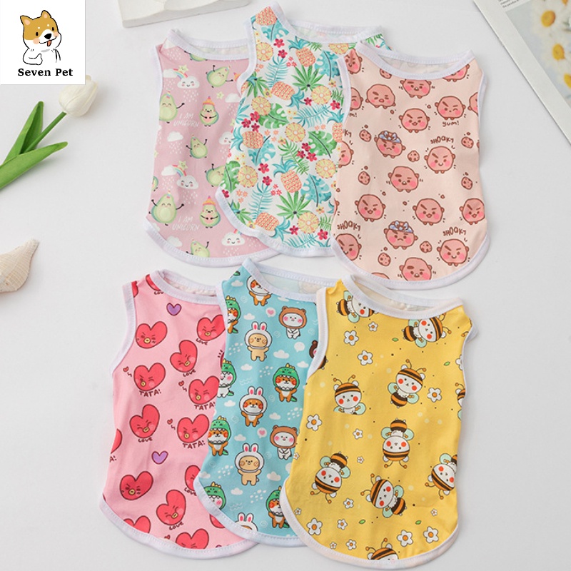 Sevenpet Cute Dog Clothes for Shih Tzu Male and Female Cartoon Pet Vest ...