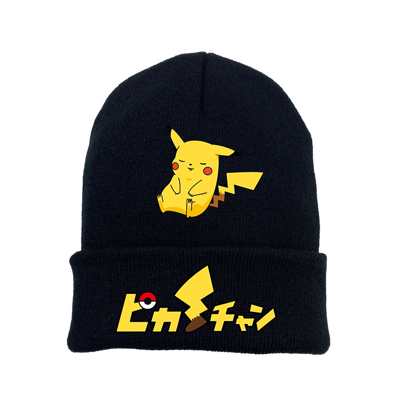 Pokemon Pikachu Cute Knitted Hat Pokemon Anime Embroidery Knitted Hat ...