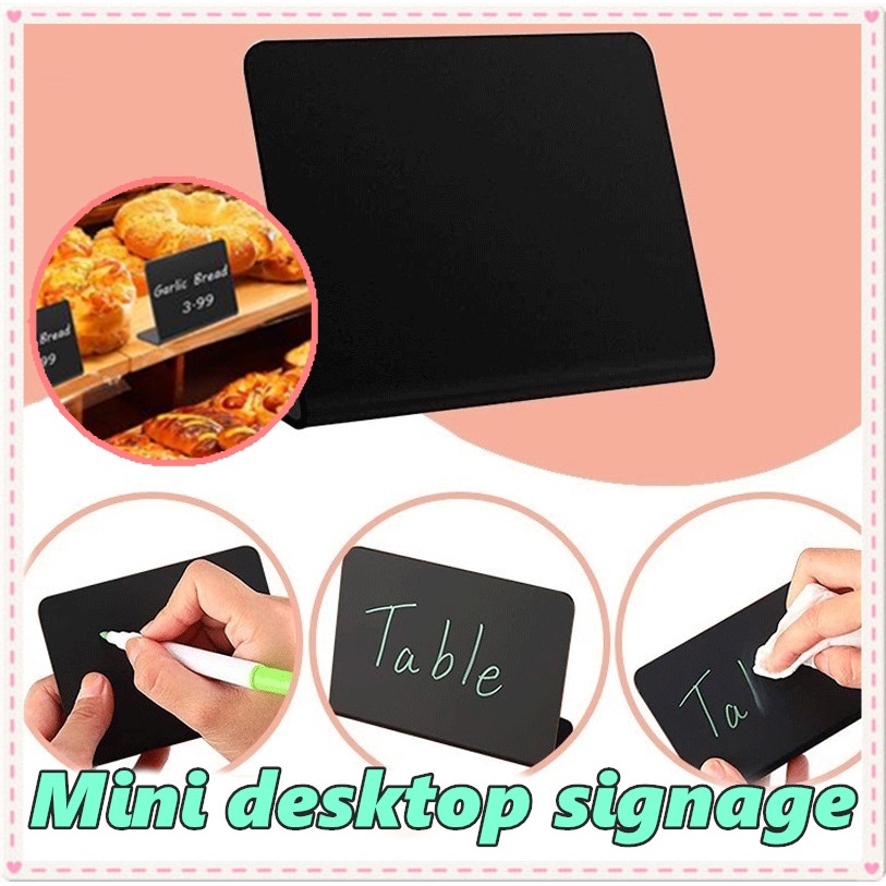 10PCS Mini Desktop Signage Buffet Tags Tabletop Chalkboard Signs Food ...