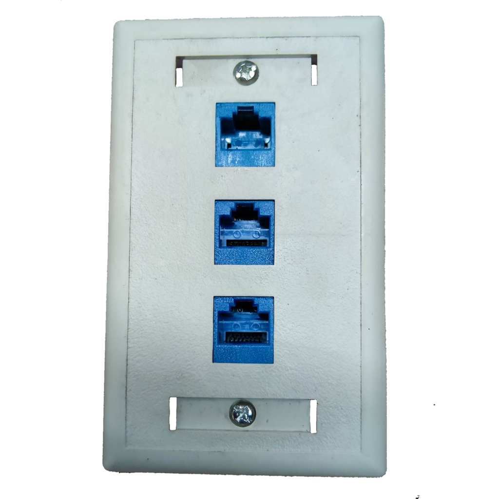 AMP 3 Gang LAN Outlet Cat 6, Ethernet Outlet 3 Gang Outlet - 3GANGCAT6I ...