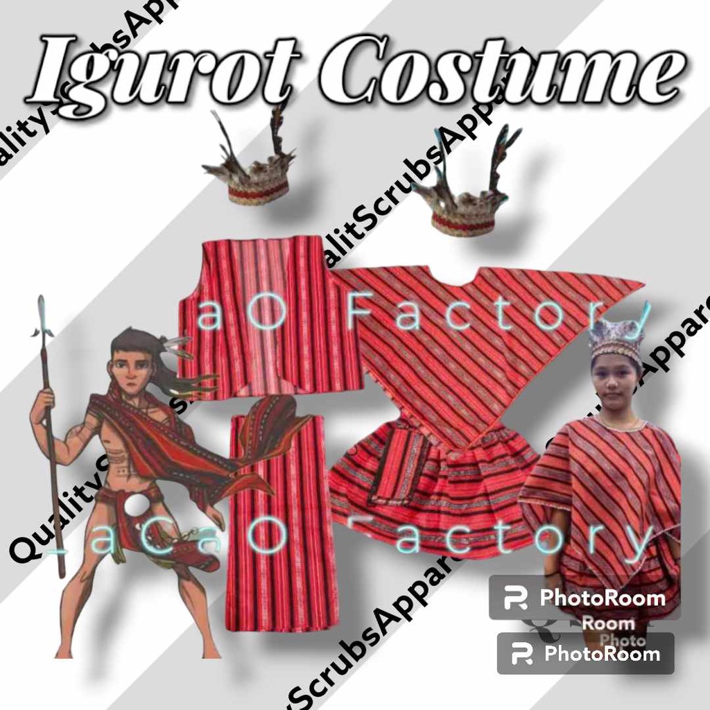 Auslofactory Six Traditional Attire Igorot Costume For Girls And Boys ...