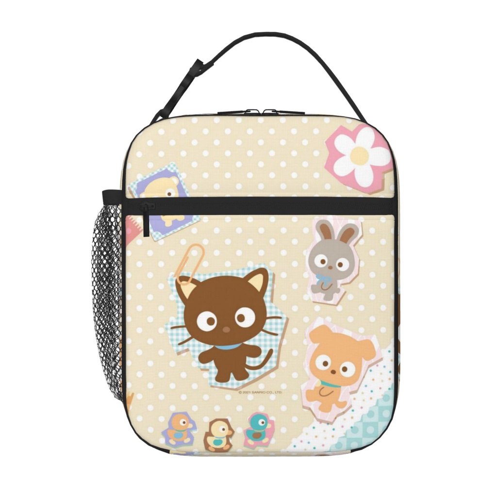 Chococat Kids lunch bag Portable School grid Lunch Box Student with ...