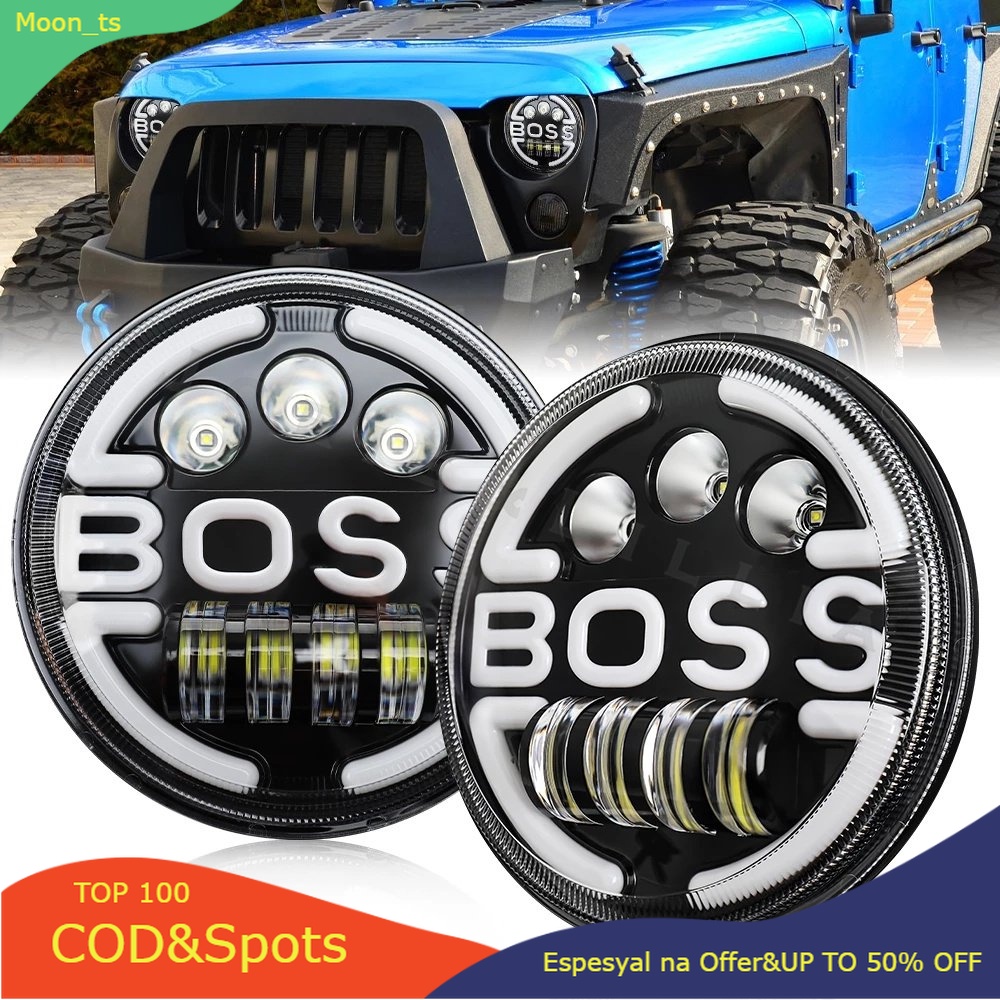 COD Car High and low beam integrated headlights Wrangler 7inch ...