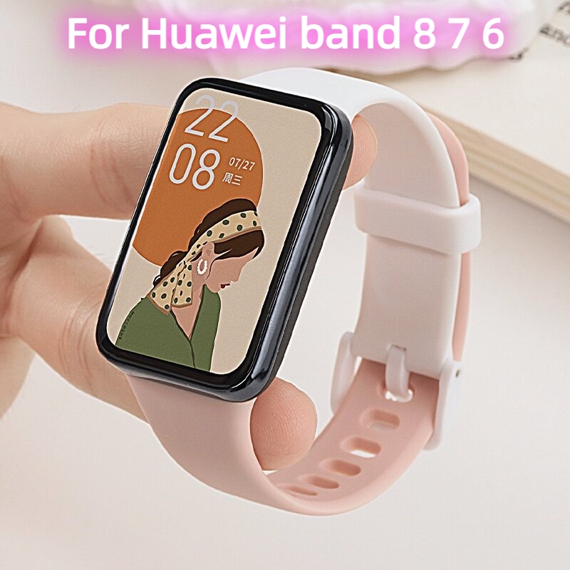 Suitable For Huawei band 8 Strap Silicone Color Matching Replacement ...