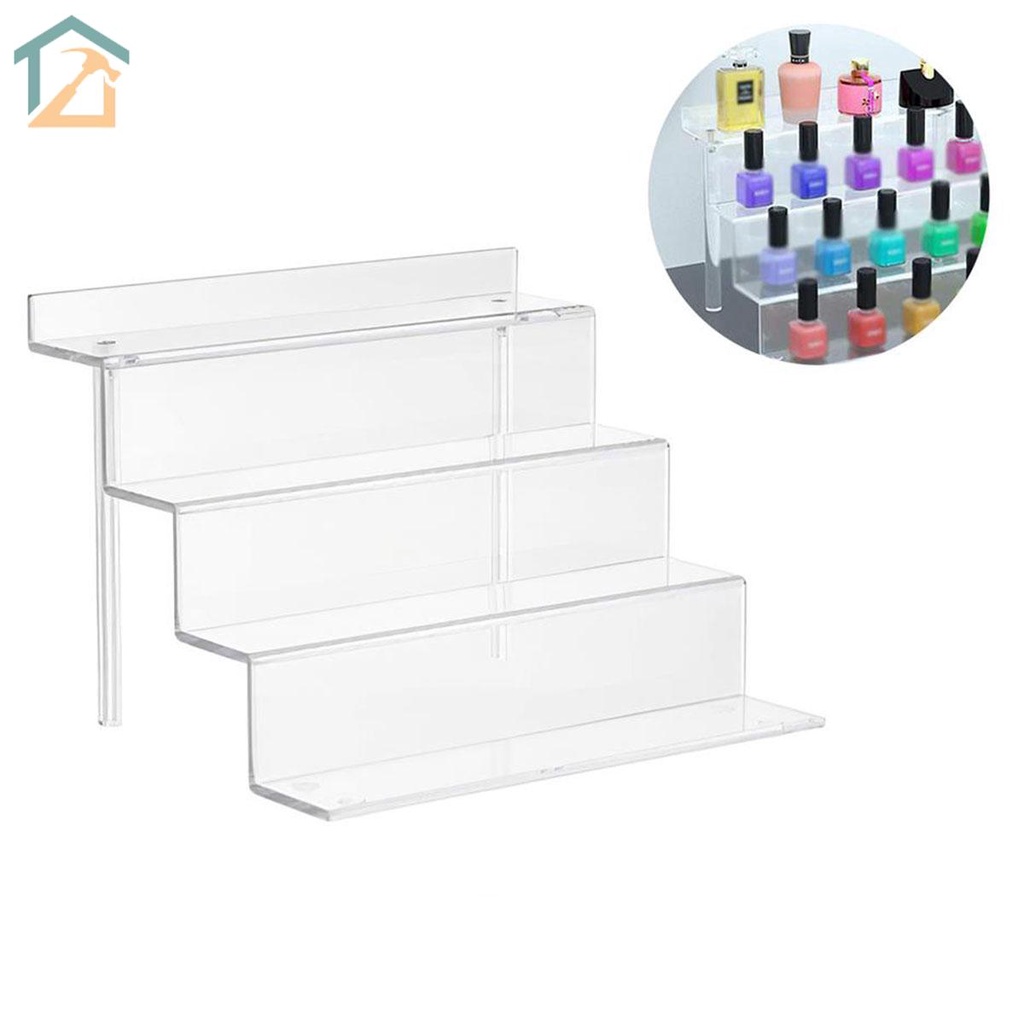Acrylic Risers Display Stand 4 Tier Acrylic Tiered Shelf Clear Tiered ...