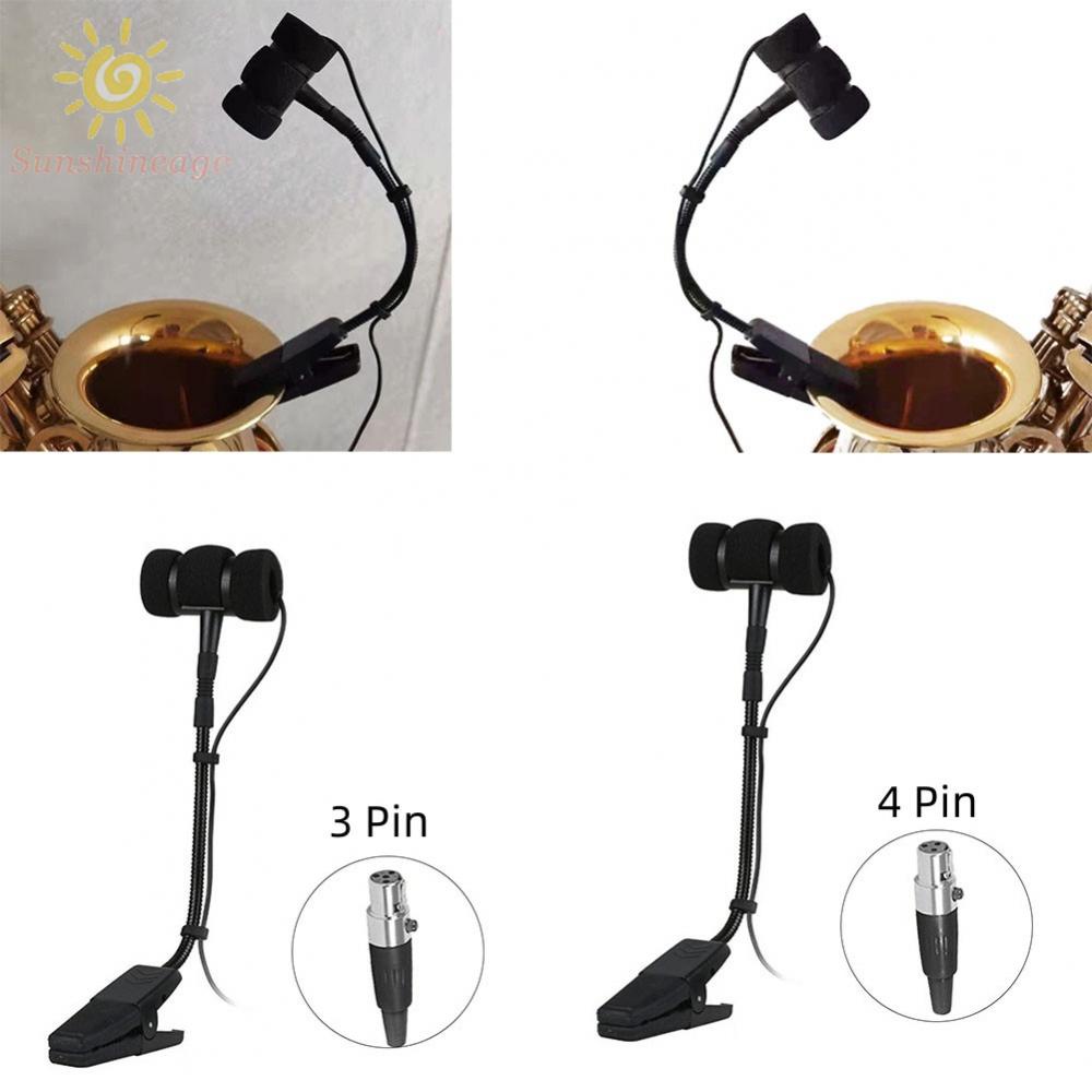Portable 3 Pin 4 Pin Wired Sax Microphone Omnidirectional for Music ...