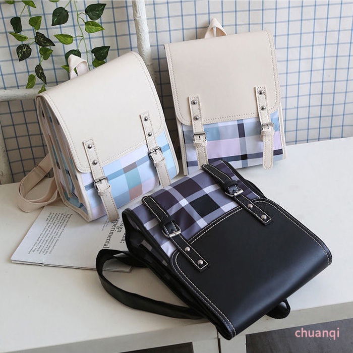 New Japanese Style JK Uniform Plaid Schoolbag New Middle School Student ...