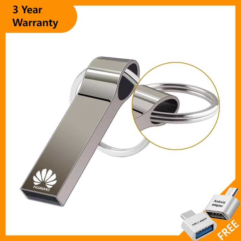 Waterproof metal silver USB flash drive pen drive 64GB 32GB 16GB 8GB ...