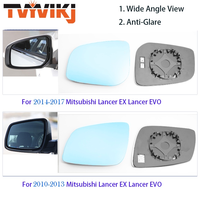LY Side Rearview Mirror Blue Glass Lens For Mitsubishi Lancer EX Lancer ...