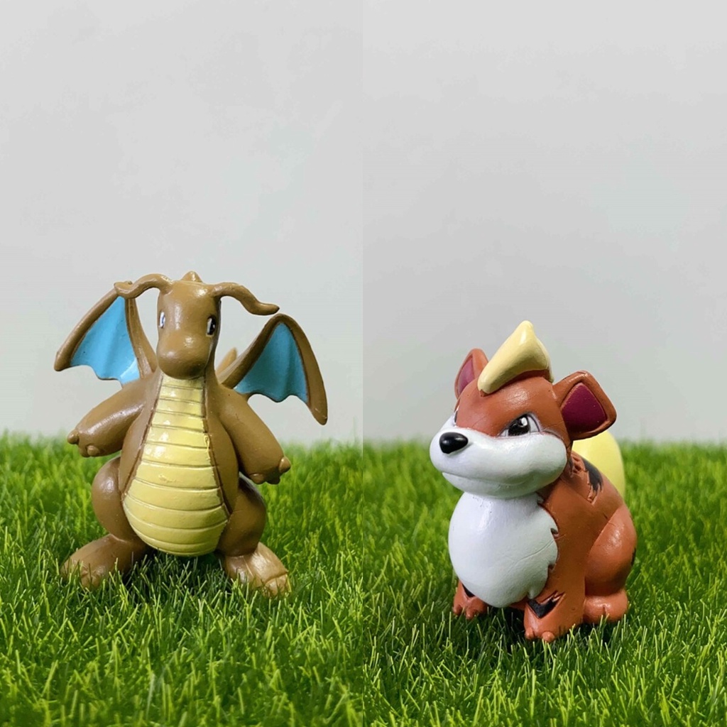 Pokemon figures Pikachu Omastar Torkoal Graveler Golem Hoppip Stantler ...