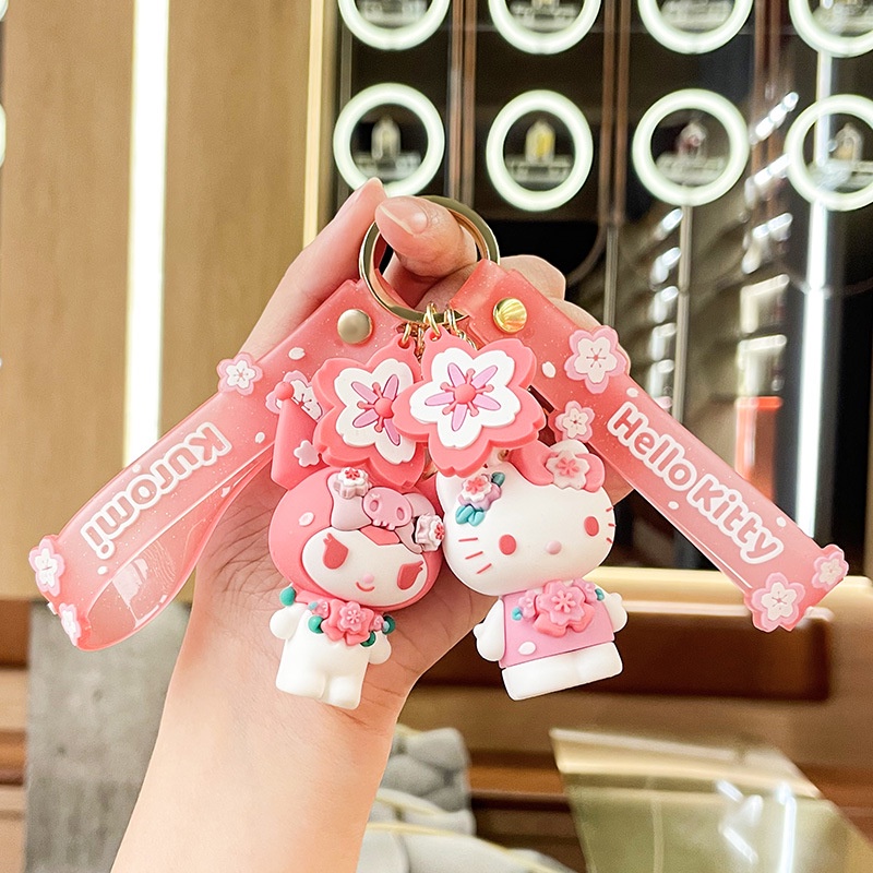 Sanrio Cherry Blossom Diary Keychain Cartoon Car Pendant Exquisite Cute ...