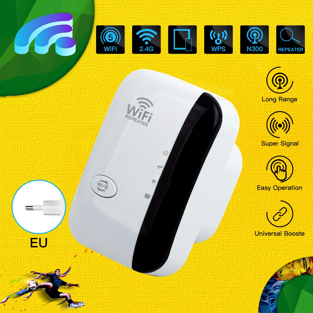 Wifi Repeater 300Mbps Fast Speed WiFi Range Extender 2.4G High Speed ...