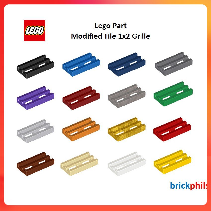 Lego Part 2412b Modified Tile 1x2 Grille (5pcs per Lot) | Shopee ...