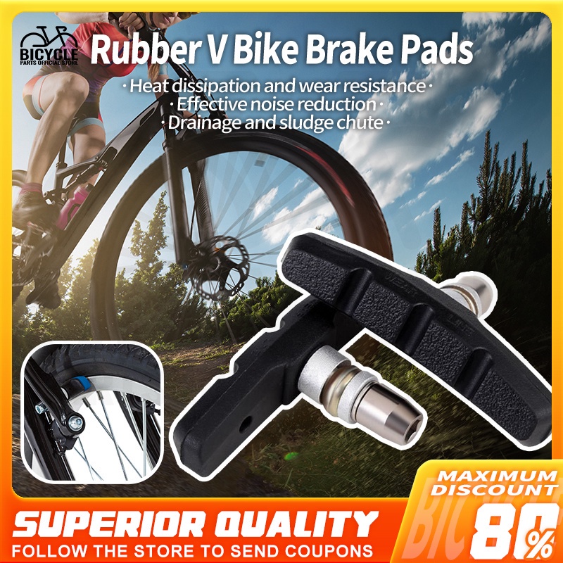 1 Pair Bicycle Rubber V Brake Pads for Bike Brake Pad Road MTB Mute ...