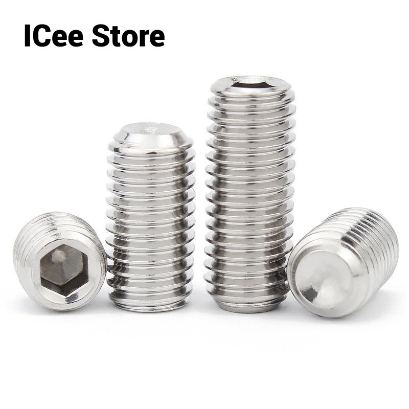 10Pcs M3 M4 M5 M6 M8 M10 316 Stainless Steel Hex Hexagon Socket Cup Point Set Screw Allen ...