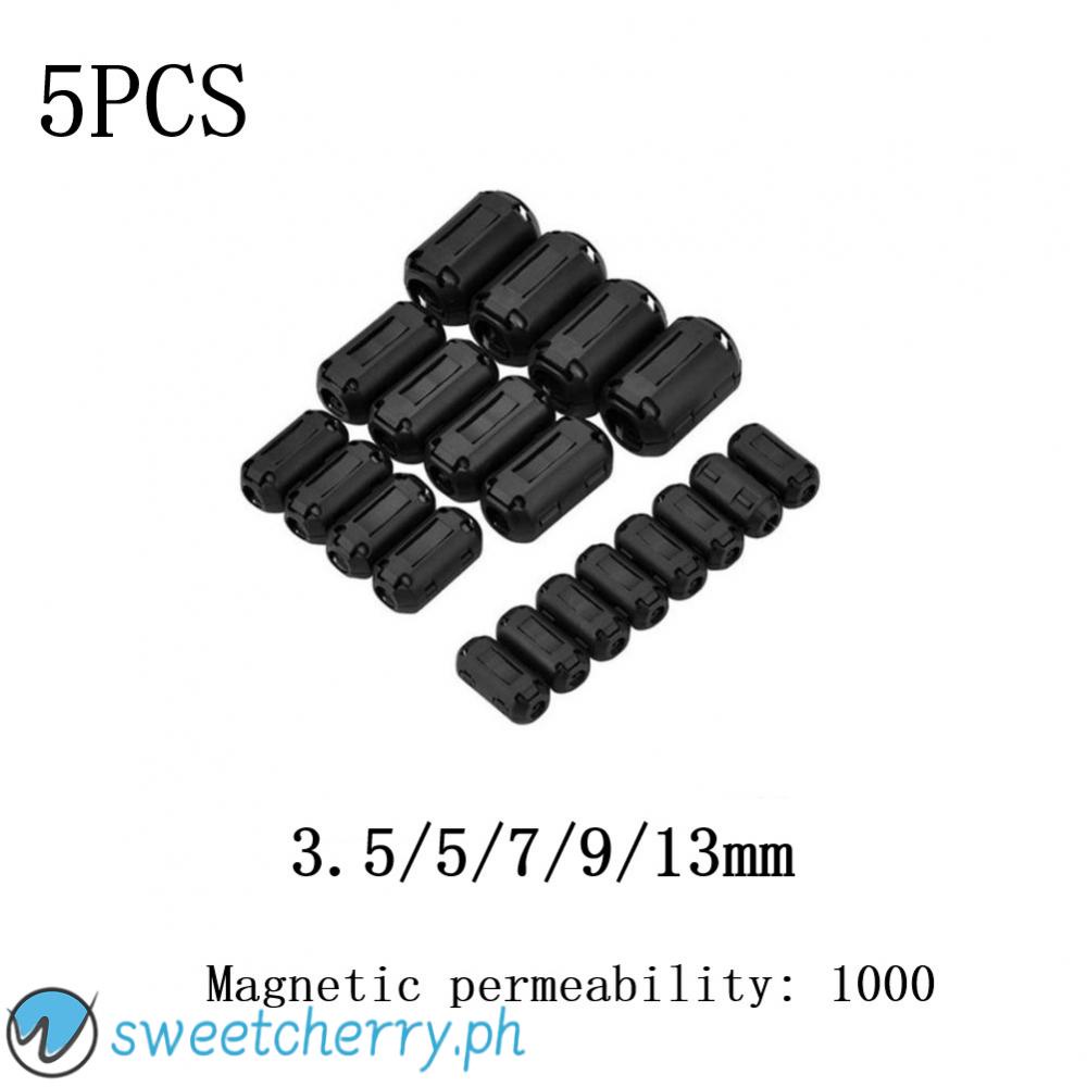 5 Pack of Double Snap Ferrite Beads with Plastic Cover for Easy ...